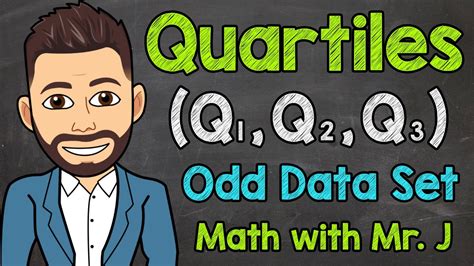 how to find quartiles odd set of data math with mr j youtube