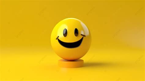 World Smile Day Vibrant Yellow Background With D Rendered Smile Emoji