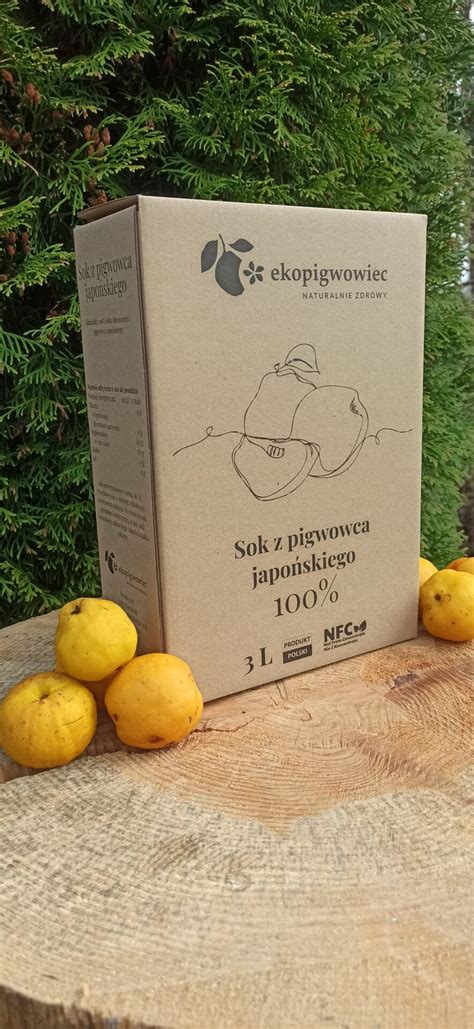 Sok z pigwowca 100 tłoczony 3 L ekopigwowiec pl