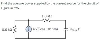 Answered Find The Average Power Supplied By The Bartleby