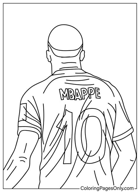 Coloriage Kylian Mbappé Coloriages gratuits à imprimer