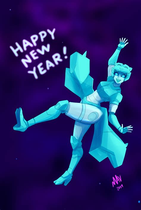 Safebooru 1girl Alien Armor Blue Eyes Breasts Colored Skin Green Panties Happy New Year High