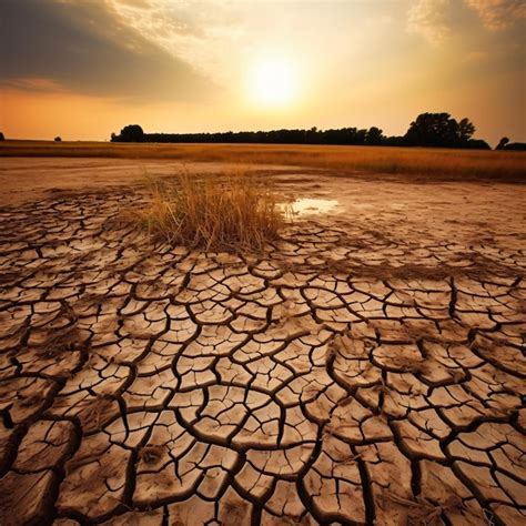 Premium AI Image Cracked Dry Land Earth Soil Ground Texture Drought