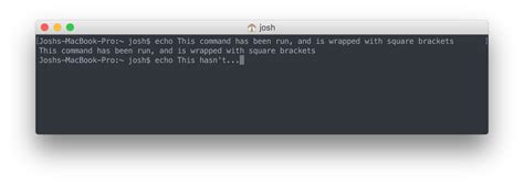previous commands wrapped with square brackets in os x terminal super user