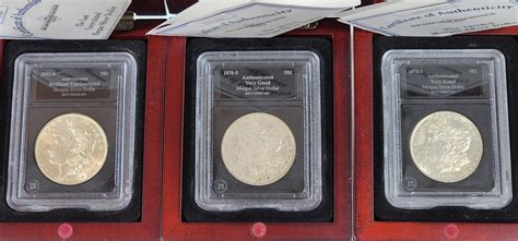 Lot 3 Bradford Exchange Morgan Silver Dollar Coins