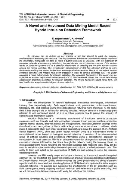 irjet review on intrusion detection system using recurrent neural ne…