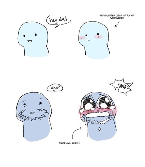 Three Cartoon Faces With Different Expressions On Them