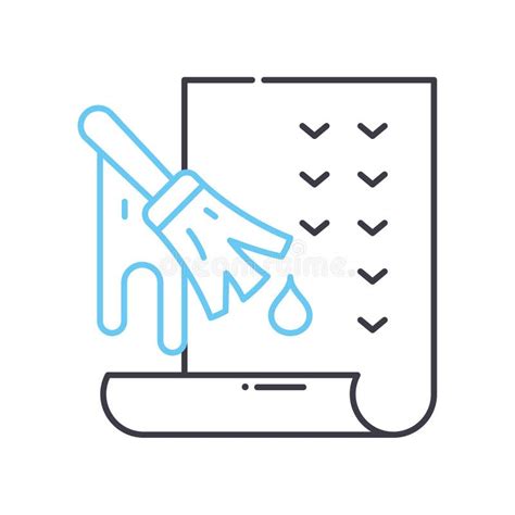 Finishing Work Line Icon Outline Symbol Vector Illustration Concept