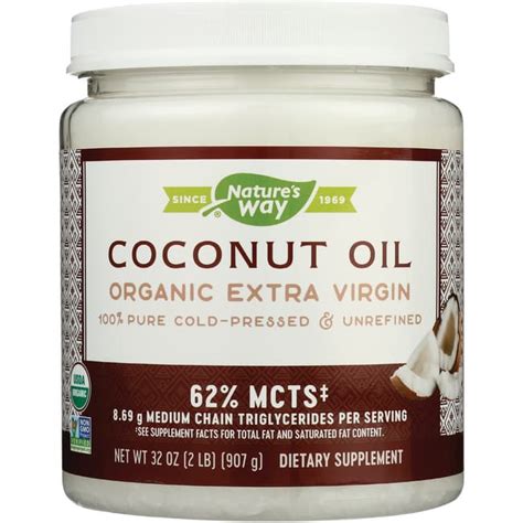 Nature S Way Organic Extra Virgin Coconut Oil Oz Solid Oil Swanson