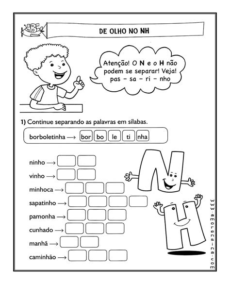 Atividades Nh Palavras Lh Atividades