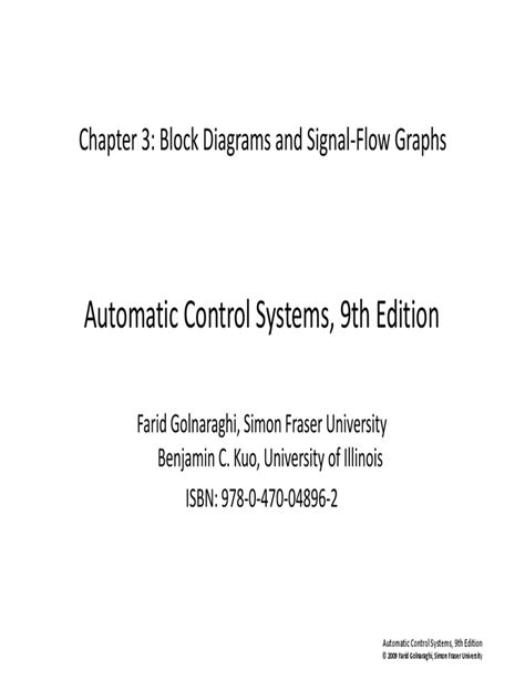 automatic control systems 9th edition chapter 3 block diagrams and signal flow graphs pdf