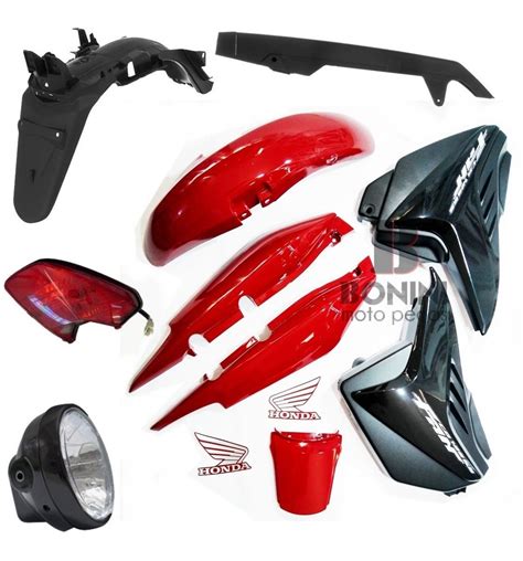 Kit Carenagem Cg 125 Fan Ks 2009 2010 Vermelha Mod Original Frete grátis