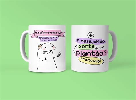 CANECA FLORK PROFISSÕES ENFERMEIRA Elo7 Produtos Especiais
