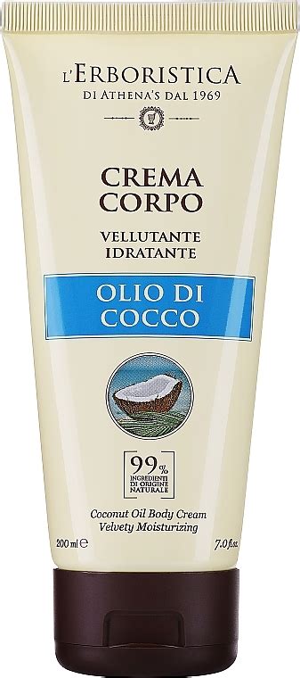Moisturising Body Cream With Coconut Scent Athena S Erboristica