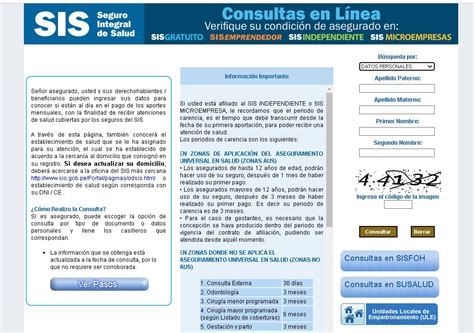 C Mo Saber Si Tengo Sis Con Dni Consulta En Este Link Con Tu Nombre Y