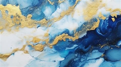 Textura de mármol con brillo blanco azul abstracto ai generativa Foto