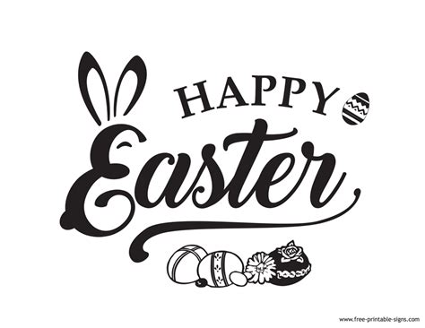 Printable Happy Easter Sign Free Printable Signs