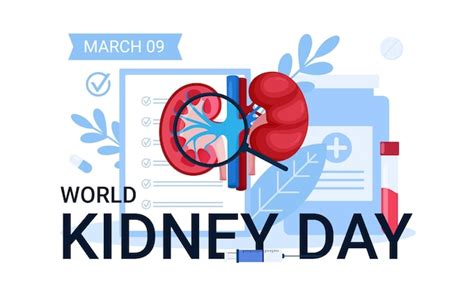 Día mundial del riñón ilustración de la anatomía de las enfermedades