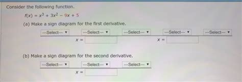 solved consider the following function f x x3 3x2 9x 5