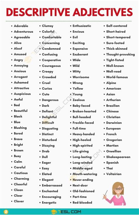 515 Descriptive Adjectives To Describe Everything