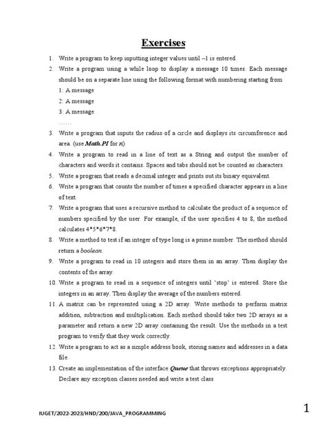 java programming tutorial 1 pdf class computer programming method computer programming