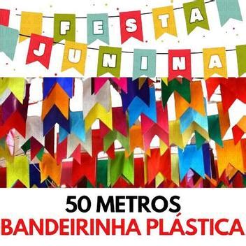 Bandeirinha Decora O Festa Junina Pl Stica Kit Metros Real Seda