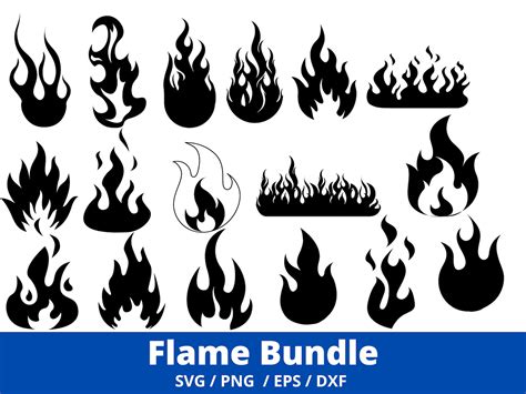 Fire Flame SVG Bundle Fire SVG Bundle DXF Fire Flames Svg Bundle Fire