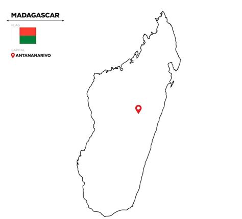Premium Vector Madagascar Political Map With Capital City
