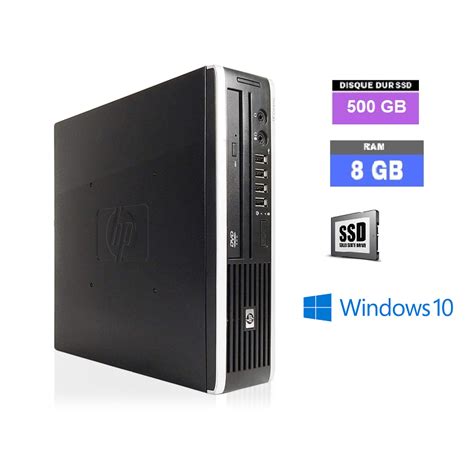HP Compaq 8200 Elite Ultra Slim Windows 10 SSD 500 Go Core I3 8