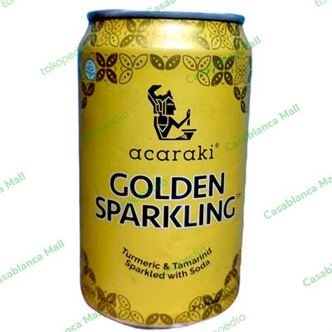 Jual Acaraki Golden Sparkling Kunyit Asam With Soda Kaleng 320 Ml