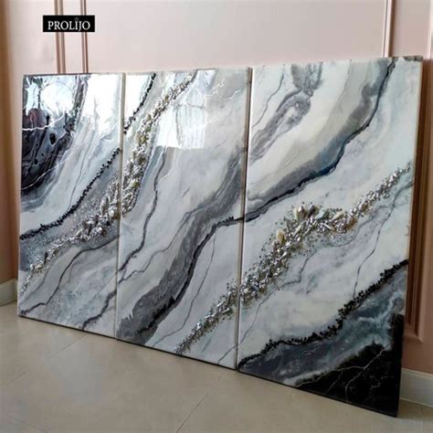 Cuadro Tr Ptico Resina Epoxica Con Cuarzos Set Piezas Prolijo Epoxi