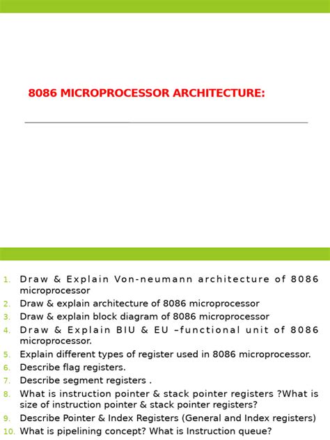 8086 architecture pdf central processing unit pointer computer programming