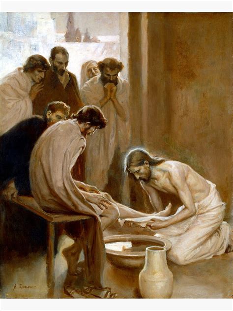 Jesus Washing The Feet Of His Disciples Poster For Sale By