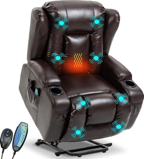 Blisswood Recliner Armchair 8 Point Electric Heated Massage Sofa Chair