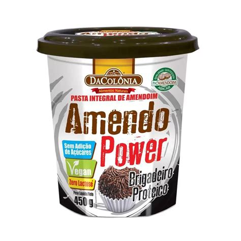 Pasta de Amendoim Amendo Power Brigadeiro Proteico 450g DaColônia