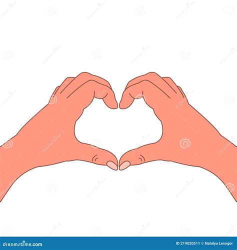 Gesture With Hands In The Shape Of A Heart Isolated Human Hands Bent