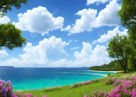 Fondo Hermoso Paisaje Natural En La Playa En Verano Fondo Naturaleza