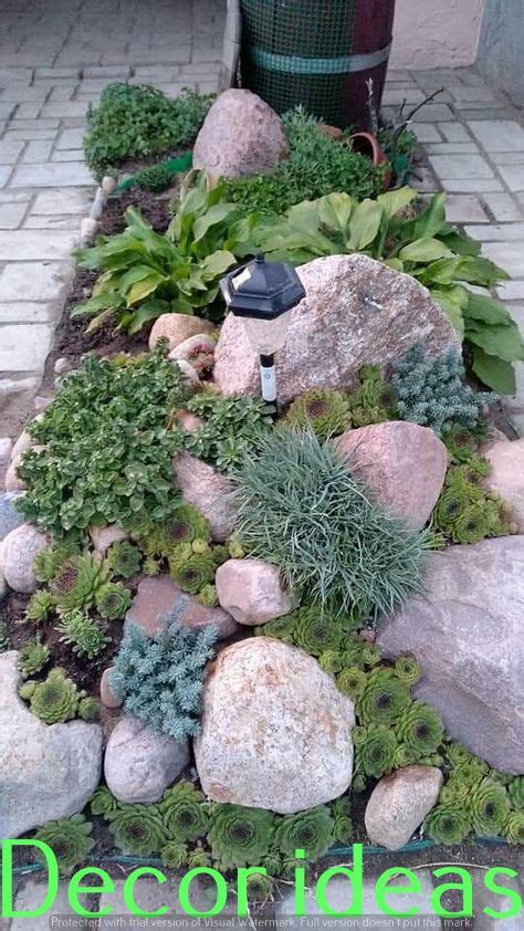 Cheap Simple Front Yard Landscaping Ideas Rock Garden Design