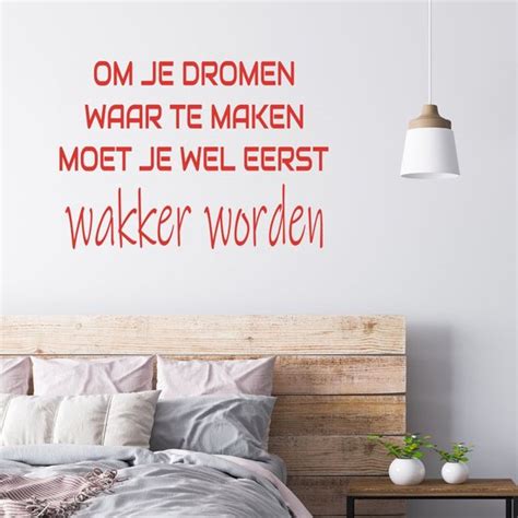 Stickerheld Muursticker Om Je Dromen Waar Te Maken Slaapkamer