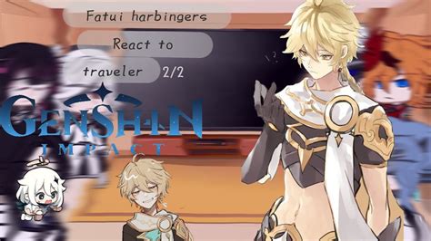 The Fatui Harbingers React To Traveler Aether Pt Br Eng
