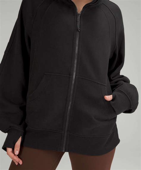 Lululemon Scuba Oversized Funnel Neck Full Zip Black Lulu Fanatics