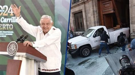 AMLO califica como acto de provocación la irrupción a Palacio