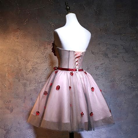 Cute Sweetheart Short Pink Tulle Party Dress Lace Up Knee Length