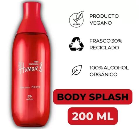 Body Splash Natura Humor Rojo Meu Primeiro Femenino 200ml Meses Sin