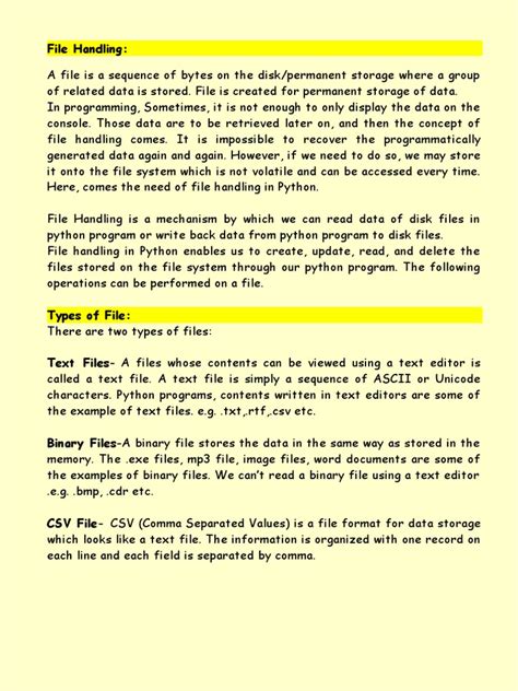 chapter 2 notes pdf computer file comma separated values