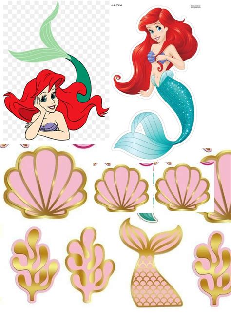 Topper Pequena Sereia Bolos De Anivers Rio Da Sereia Festa De