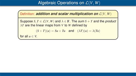 vector space of linear maps youtube
