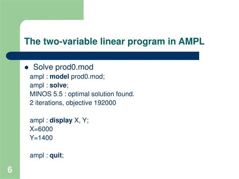 ppt an tutorial to ampl powerpoint presentation free download id 3942285
