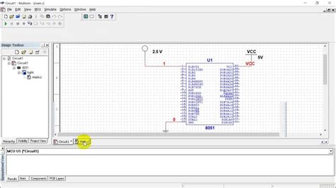 blinking of a led using 8051 with multisim explained