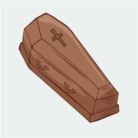 Ilustra O Vetorial De Um Caix O De Madeira Desenhado M O Uma
